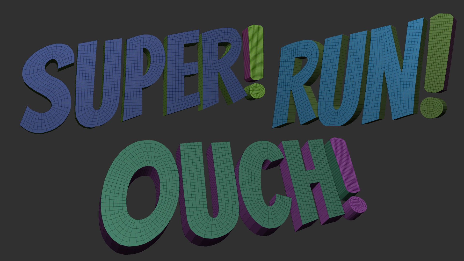 160 Low poly Zbrush IMM brush set of comic dialogue sound words 3D ...