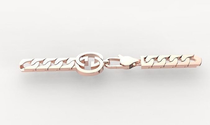 Gucci link bracelet 3D model 3D printable | CGTrader