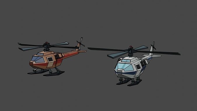 War Helicopter free VR / AR / low-poly 3D model animated | CGTrader