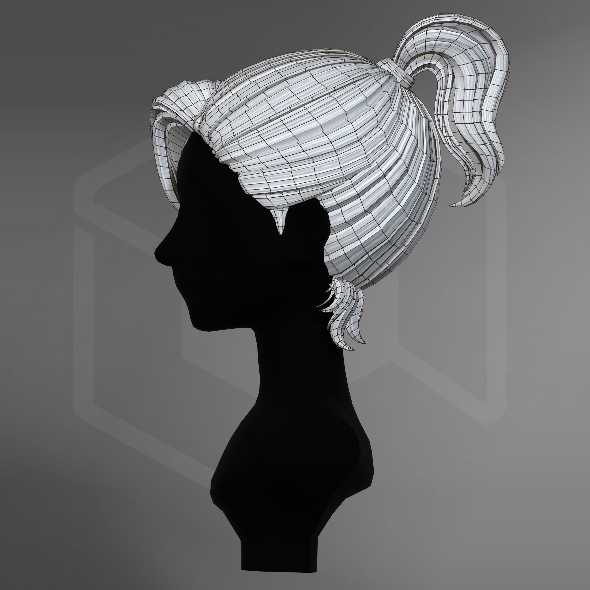 3D model Game Hair - Stylized Male Hairstyle V4 VR / AR / low-poly ...