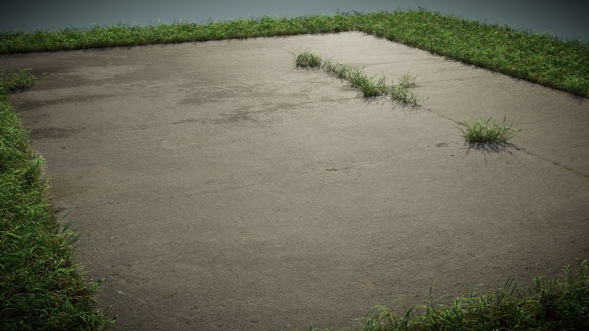 8ft by 12ft Slab of Farm Pavement 3D model | CGTrader