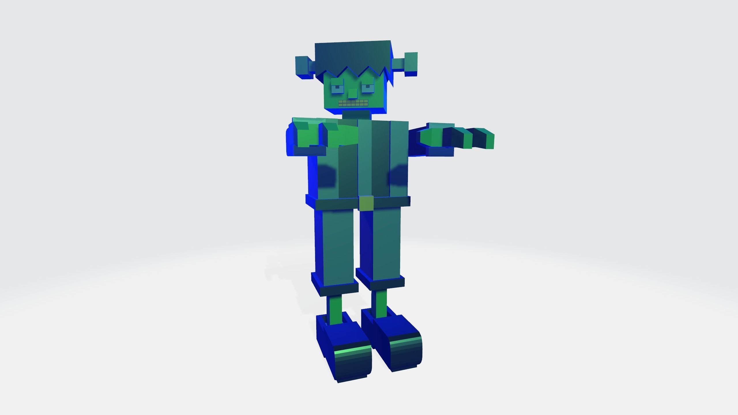 Cube Frankenstein for free free VR / AR / low-poly 3D model animated ...