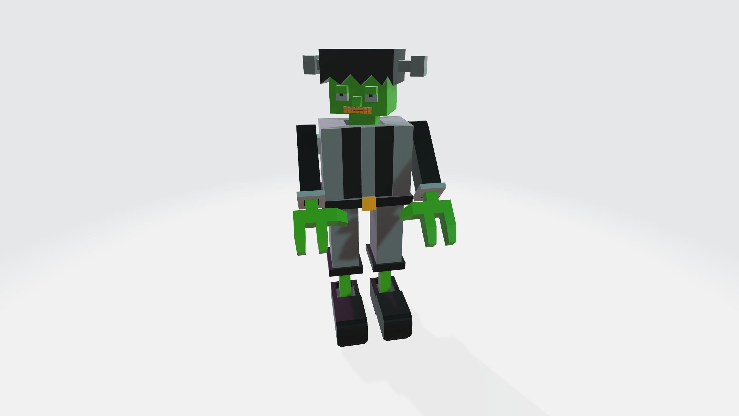 Cube Frankenstein for free free VR / AR / low-poly 3D model animated ...