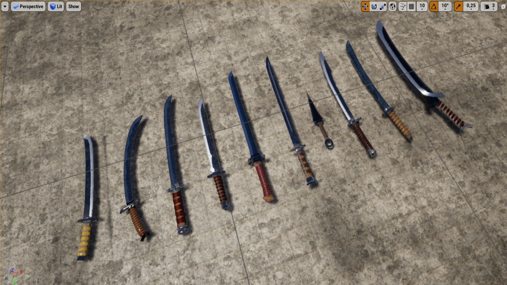 3D model Asian Medieval Sword Pack VR / AR / low-poly | CGTrader