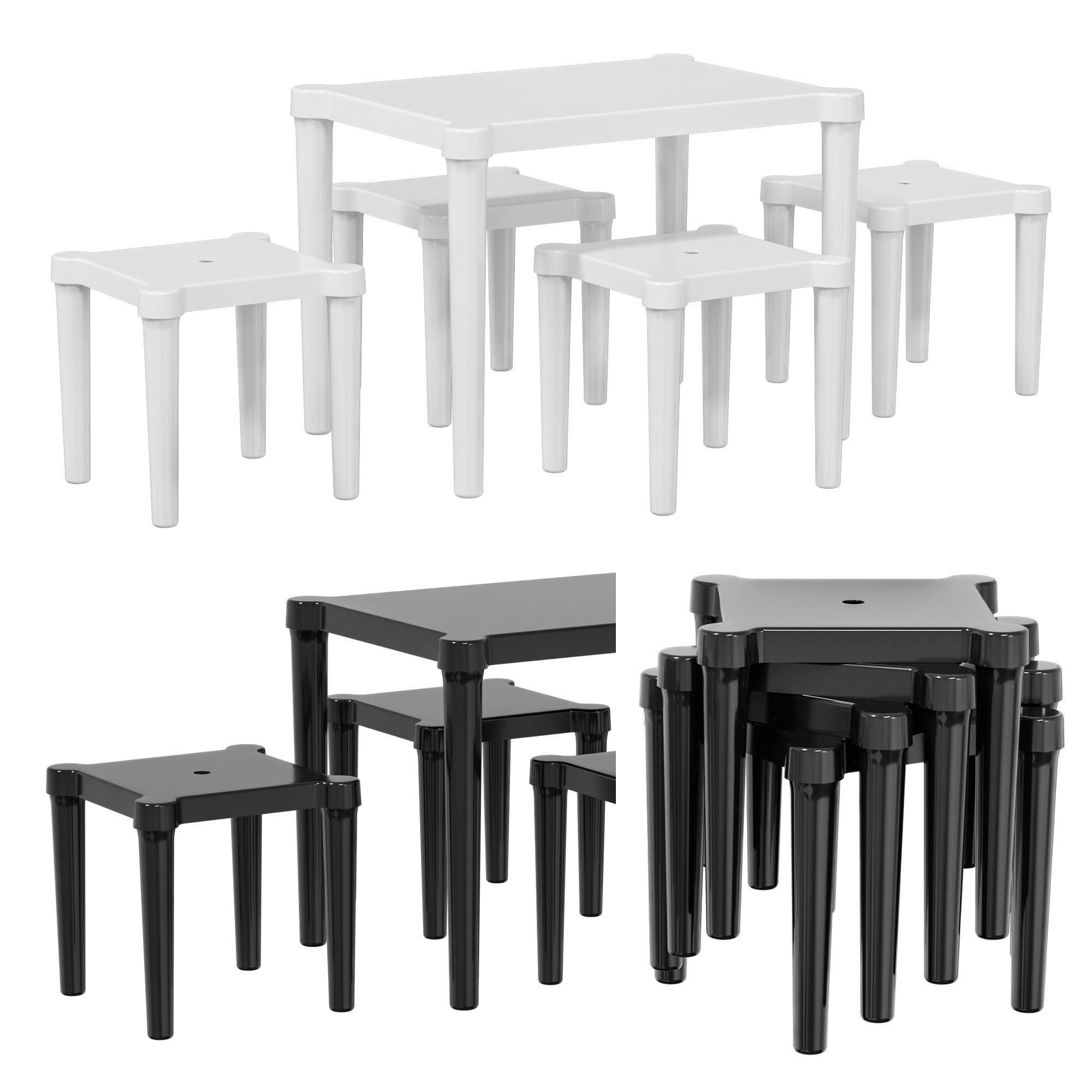 IKEA - UTTER Childrens stool UTTER Childrens table 3D model | CGTrader