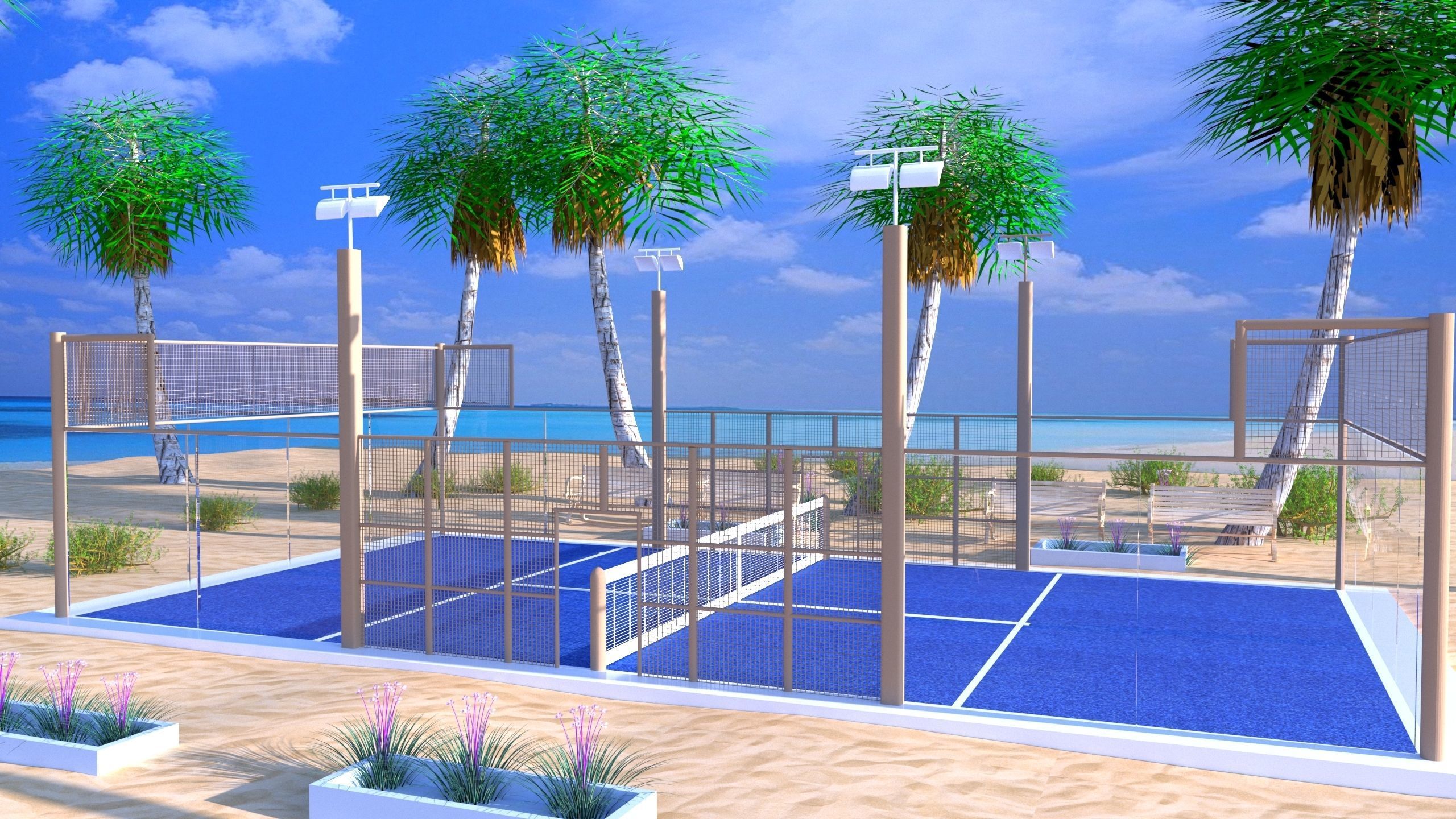 Padel court 3D model | CGTrader