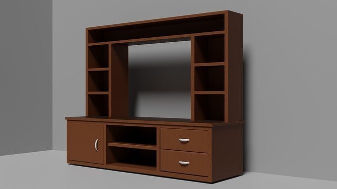 TV unit 3d model free VR / AR / low-poly 3D model | CGTrader