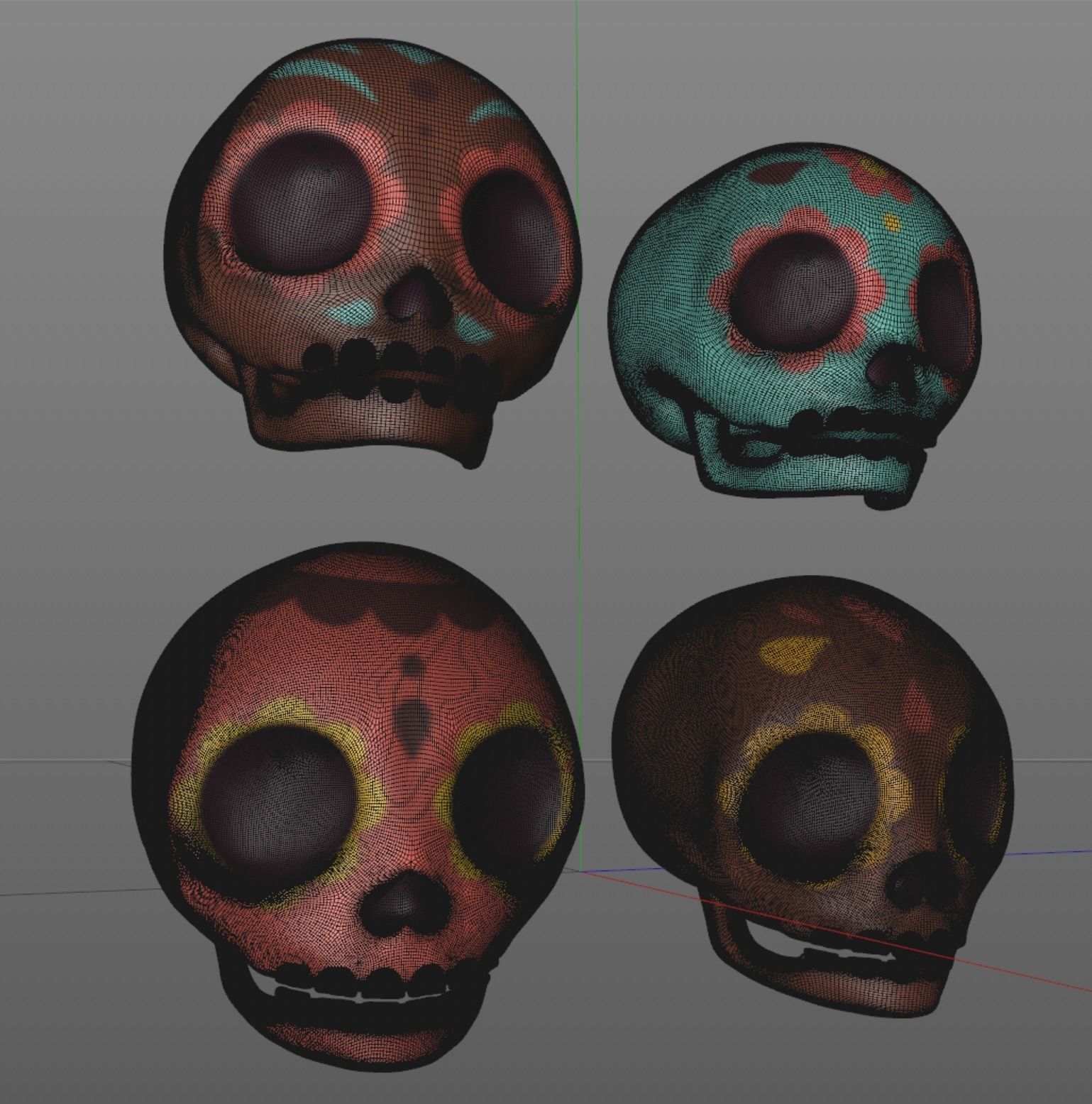 Mexican Sugar Skulls 3D model | CGTrader