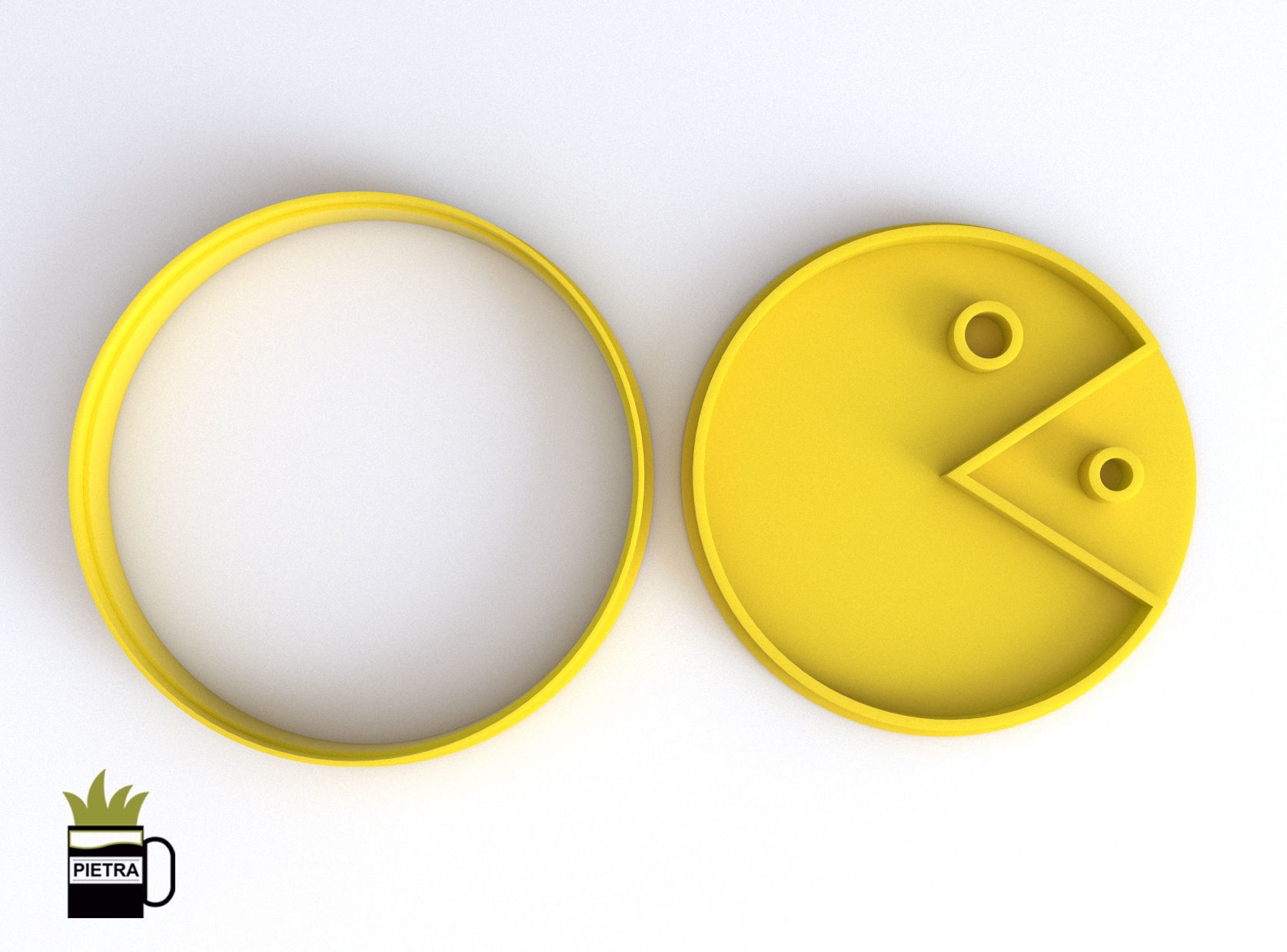 Pacman Molde cortante de galletas fondant impresion 3d Modelo 3D model ...