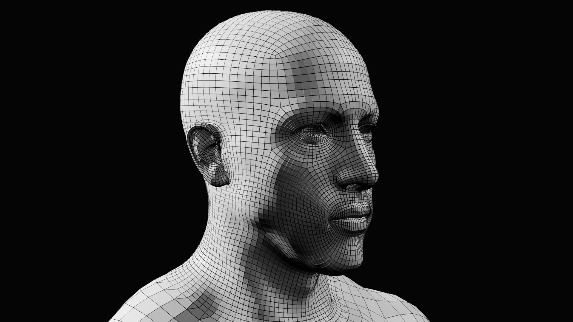 Male base mesh free VR / AR / low-poly 3D model | CGTrader