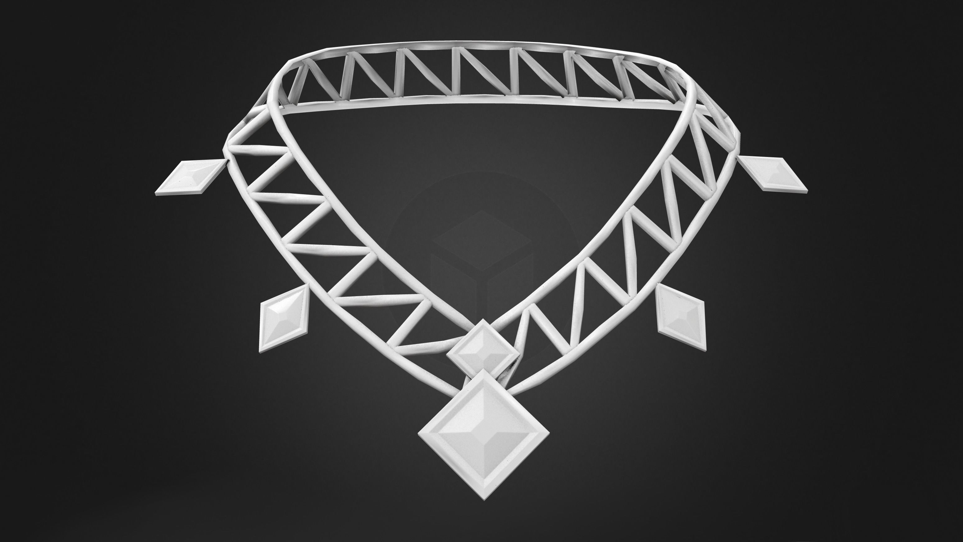 3D model Gold Cranes Design Beauty Necklace VR / AR / low-poly | CGTrader