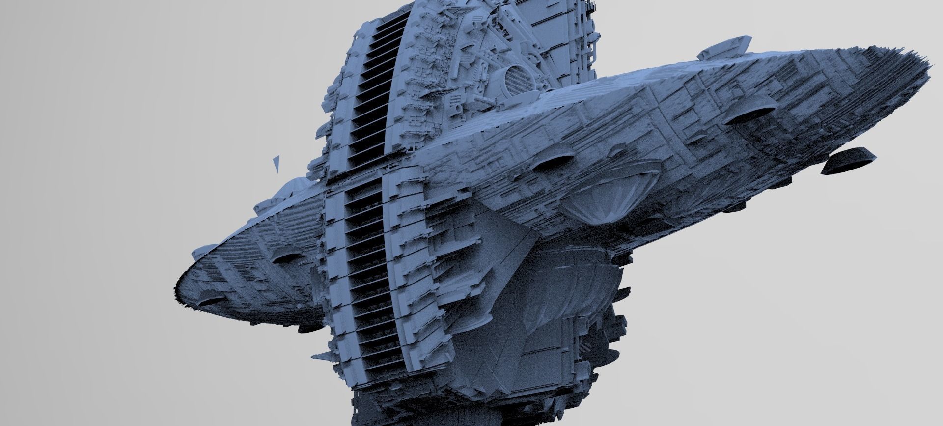 Art Deco Sci-Fi Mothership 2 3D model | CGTrader