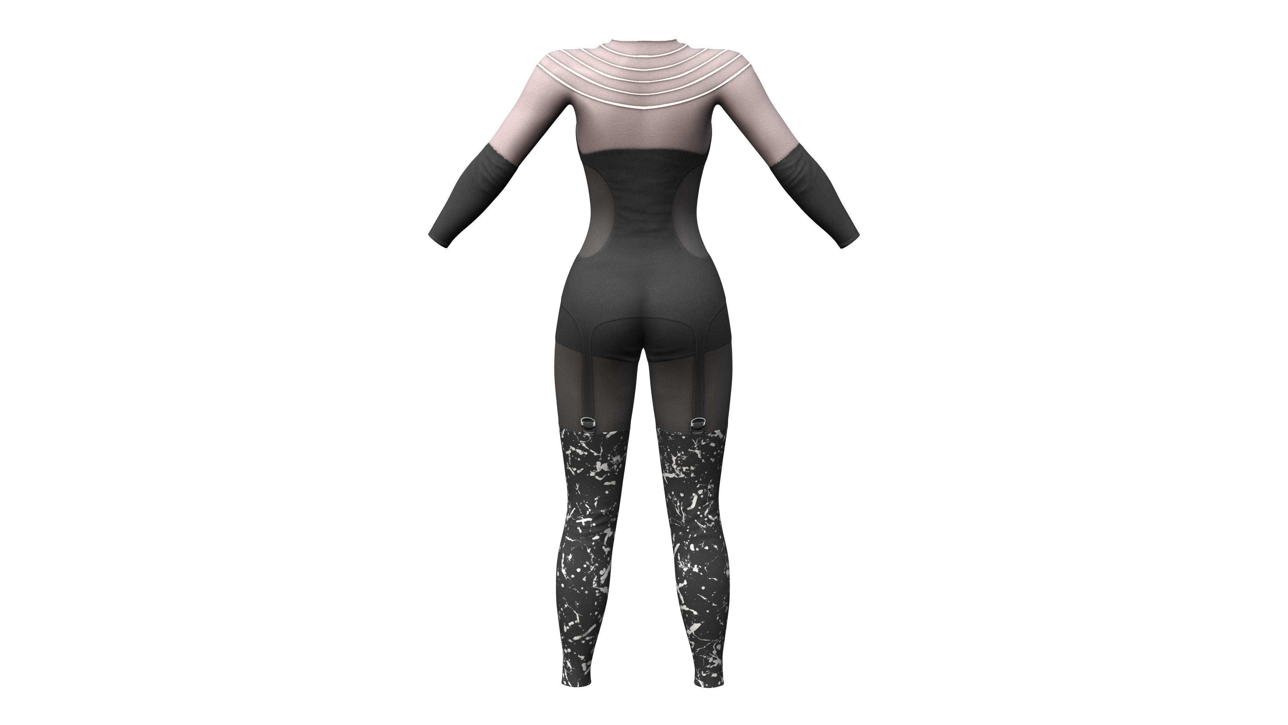 3D model Futuristic Translucent Full Body Suit VR / AR / low-poly | CGTrader