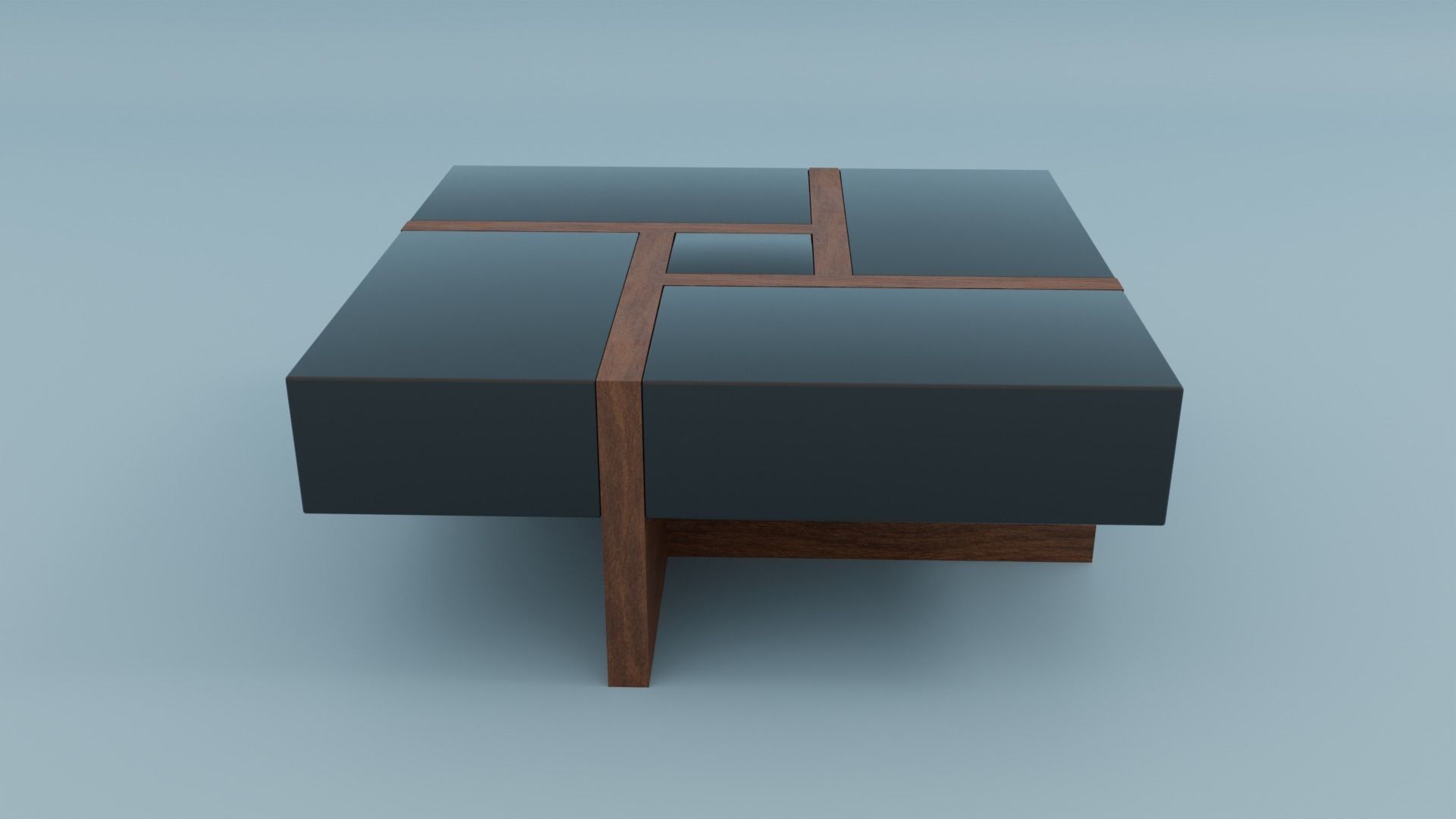 Modern square table free 3D model | CGTrader
