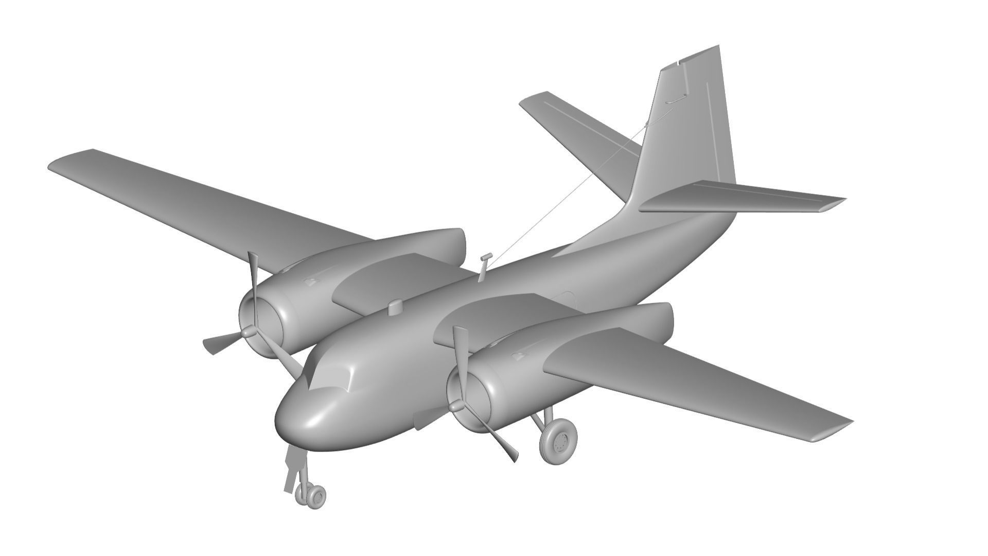 Grumman C-1 Trader 3D model | CGTrader