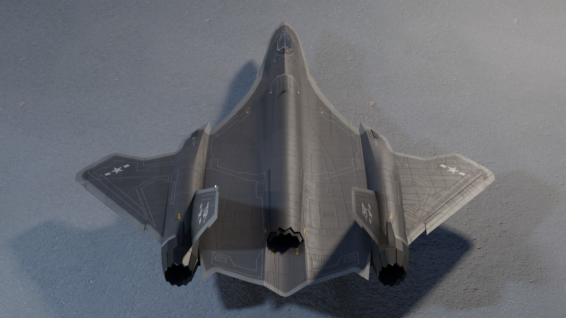 3D model General Dynamics F-34 Lynx concept fighter VR / AR / low-poly ...