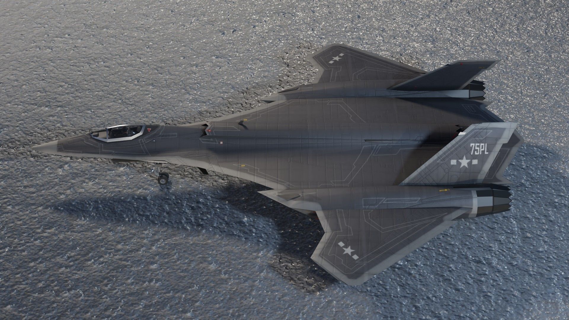 3D model General Dynamics F-34 Lynx concept fighter VR / AR / low-poly ...