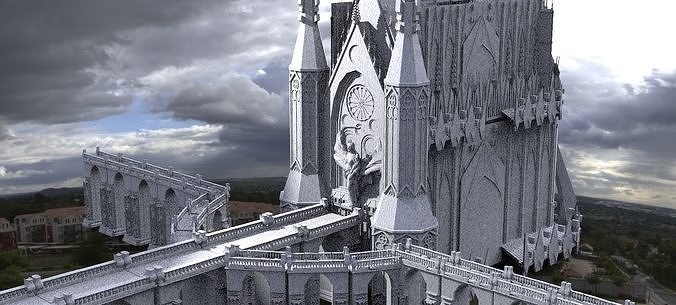 Gothic Cathedral Cult Architecture Cathedral 3D model | CGTrader