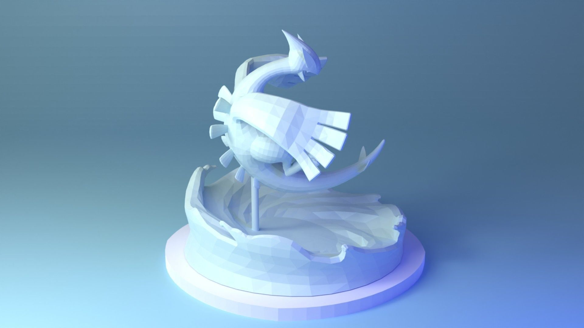 Lugia - Pokemon Diorama 3D model 3D printable | CGTrader