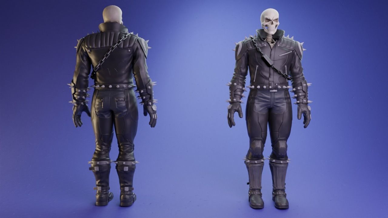 Ghost rider rigged 3D model rigged | CGTrader