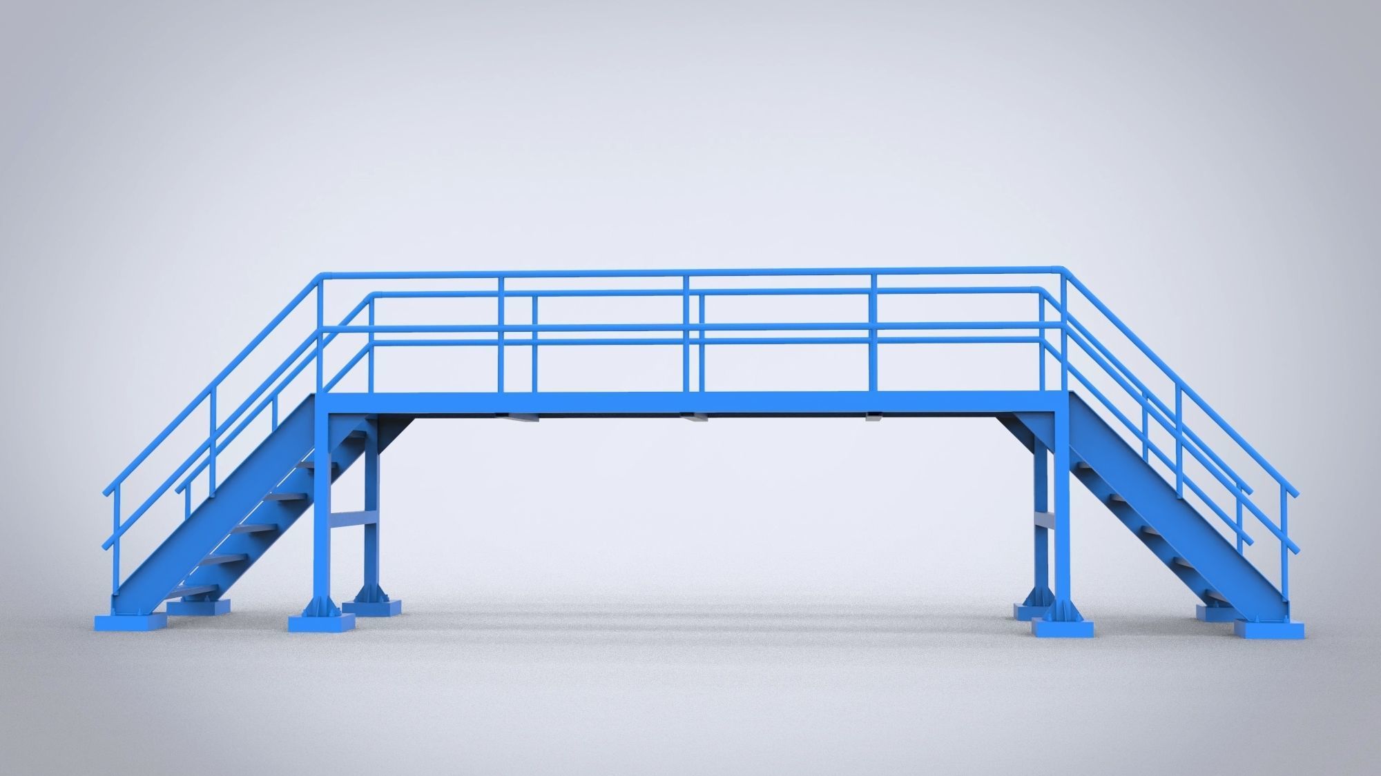 Modular industrial metal platforms 3D model | CGTrader