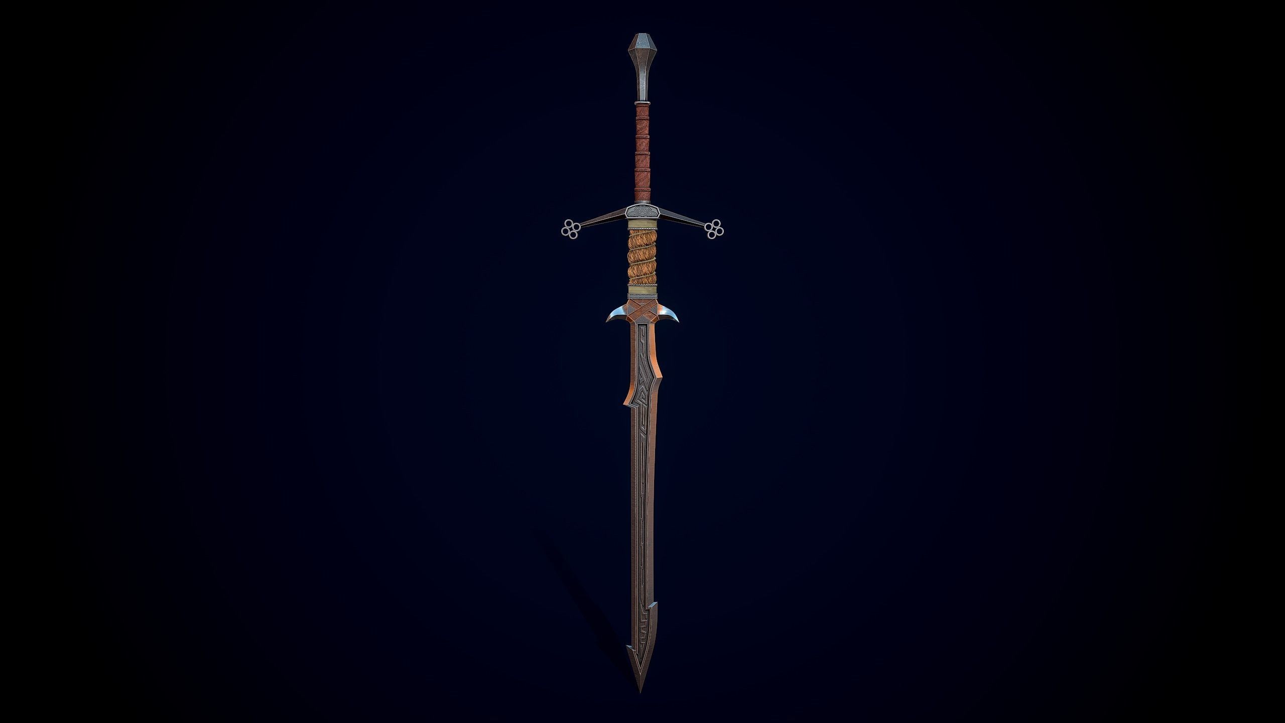 3D model Fantasy Nordic Sword VR / AR / low-poly | CGTrader