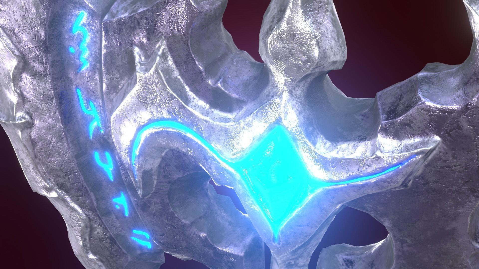 3D model Fantasy Stylized Axe Game Ready Melee Weapon VR / AR / low ...