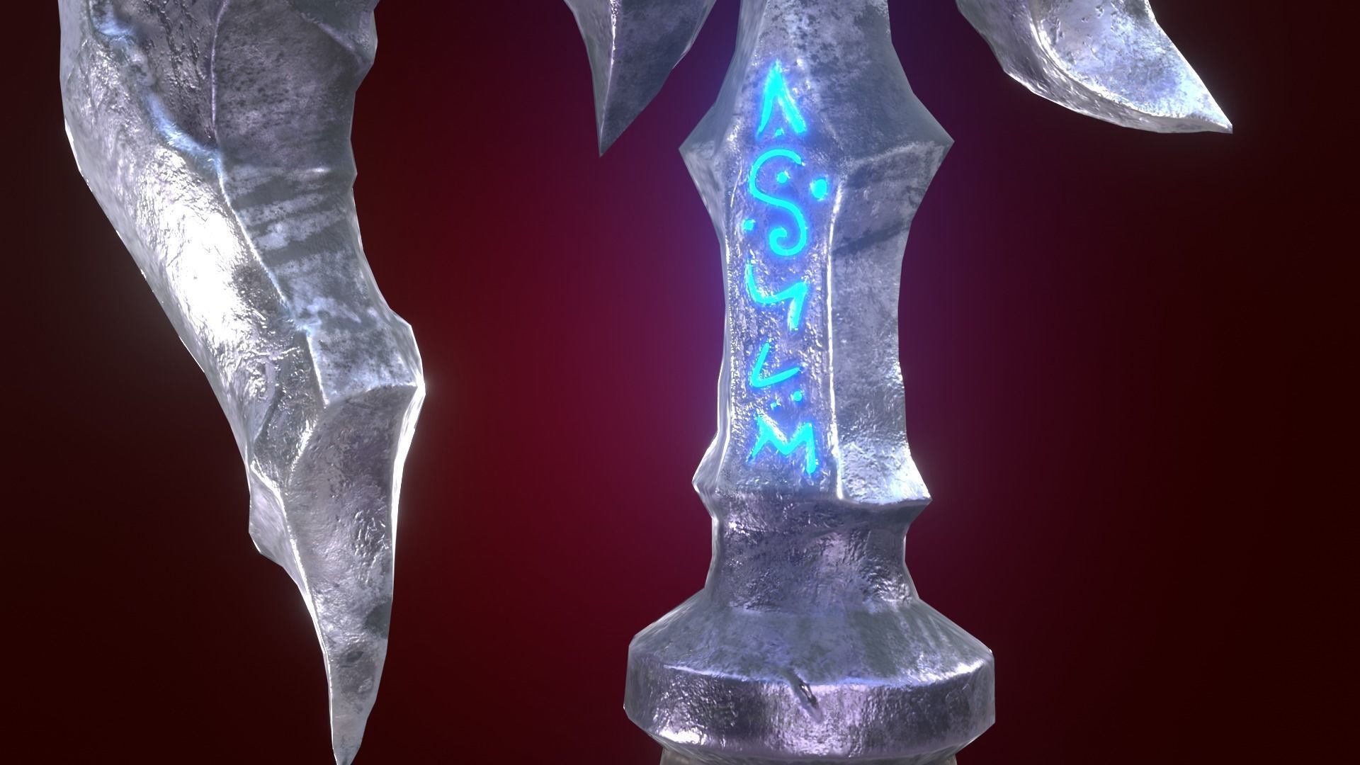 3D model Fantasy Stylized Axe Game Ready Melee Weapon VR / AR / low ...