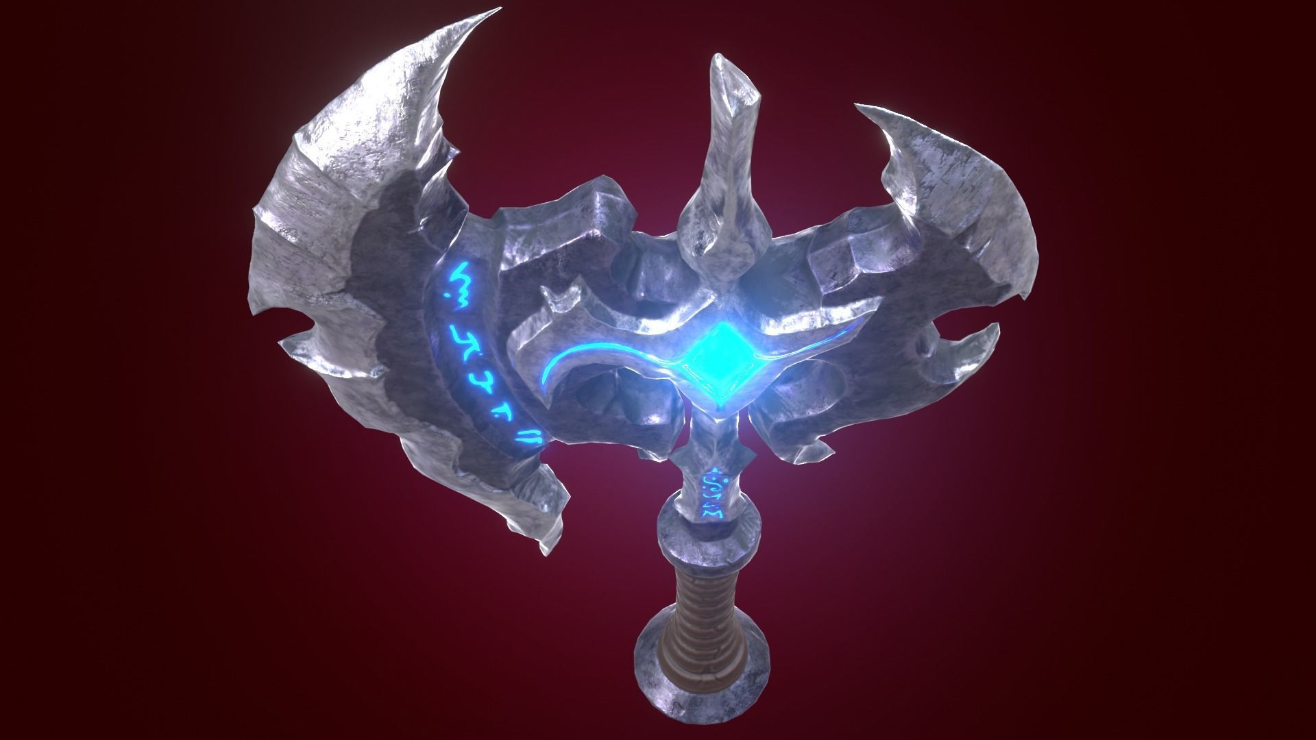 3D model Fantasy Stylized Axe Game Ready Melee Weapon VR / AR / low ...