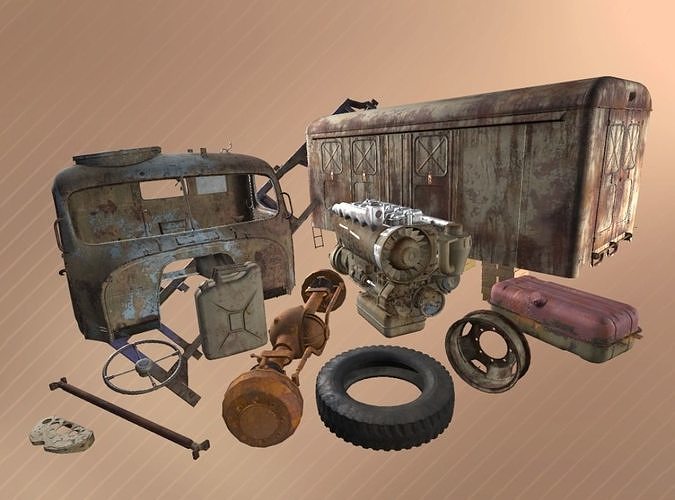 3D model Scrapyard Props VR / AR / low-poly | CGTrader