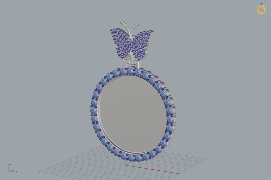 Memory pendant with butterfly 3D model 3D printable | CGTrader