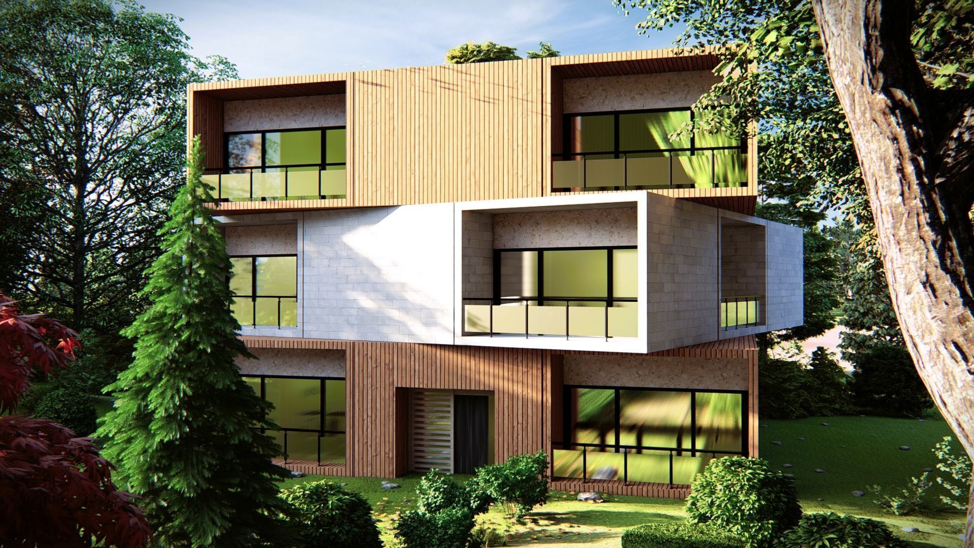 3D model CUBIC HOUSE VR / AR / low-poly | CGTrader