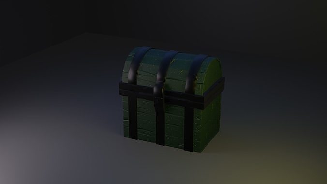Low Poly Treasure Chest 3D model | CGTrader