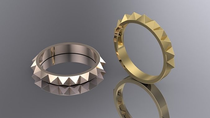 triangle ring 3D model 3D printable | CGTrader