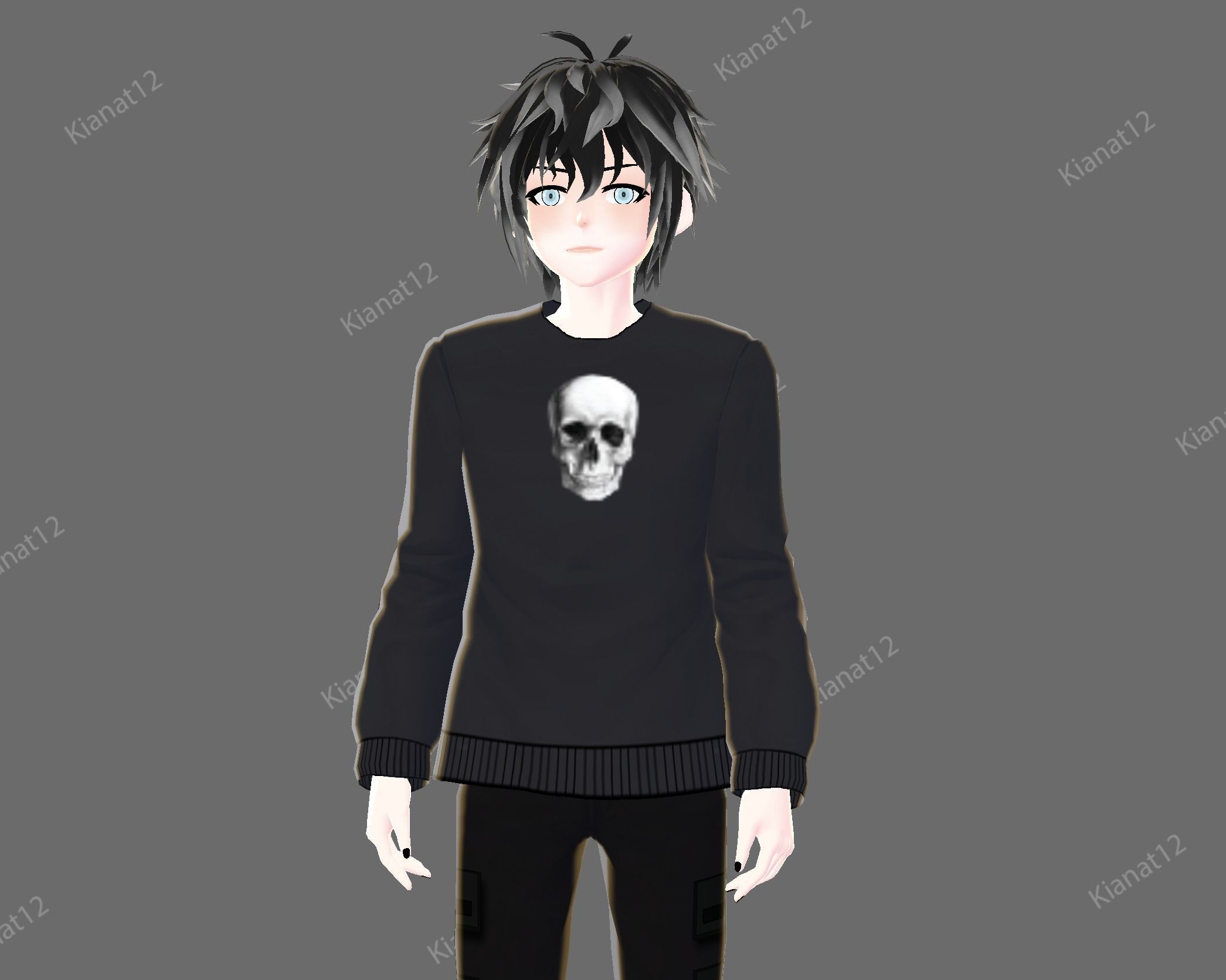 3D model 3d anime male avatar for vrchat and for gaming VR / AR / low ...