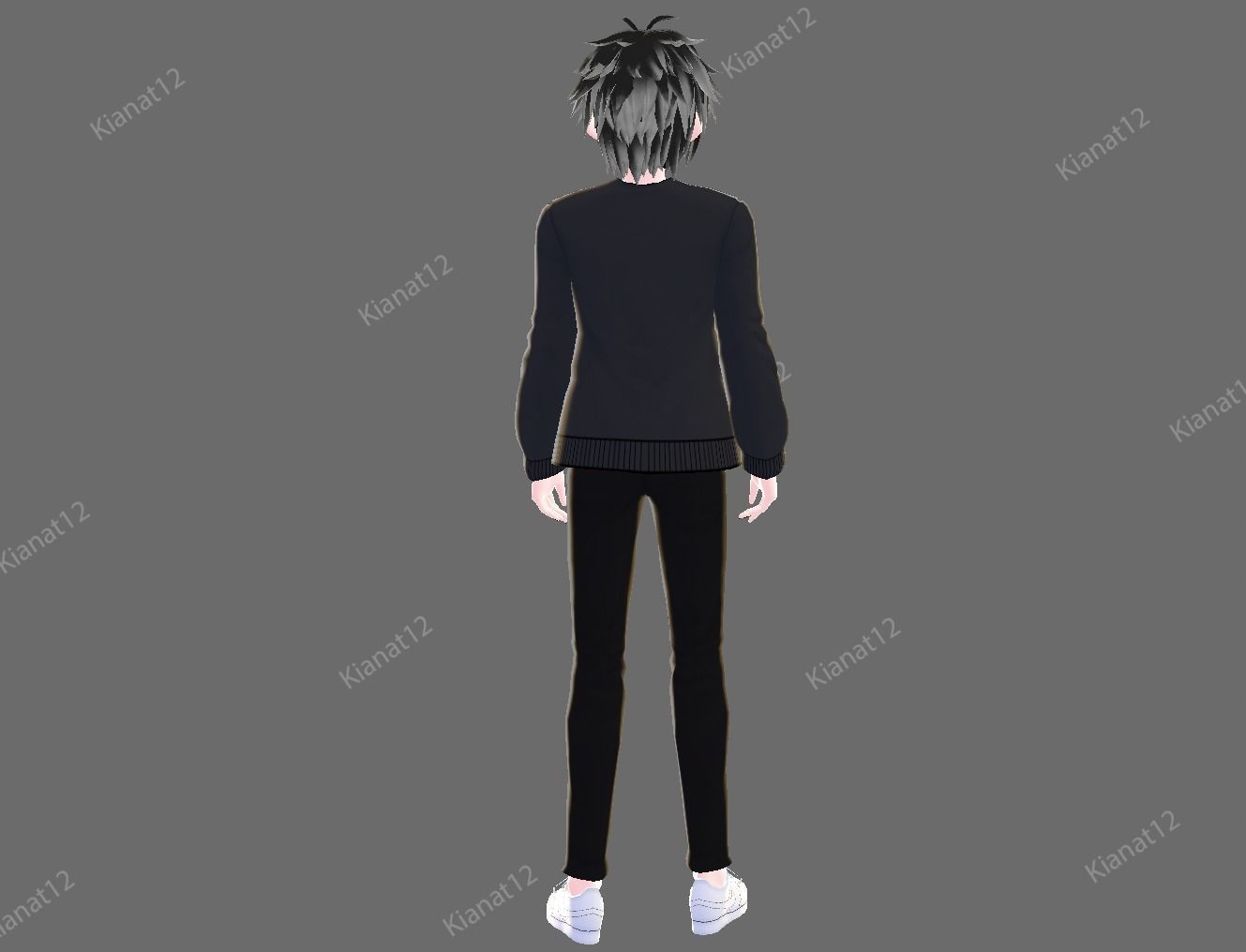 3D model 3d anime male avatar for vrchat and for gaming VR / AR / low ...
