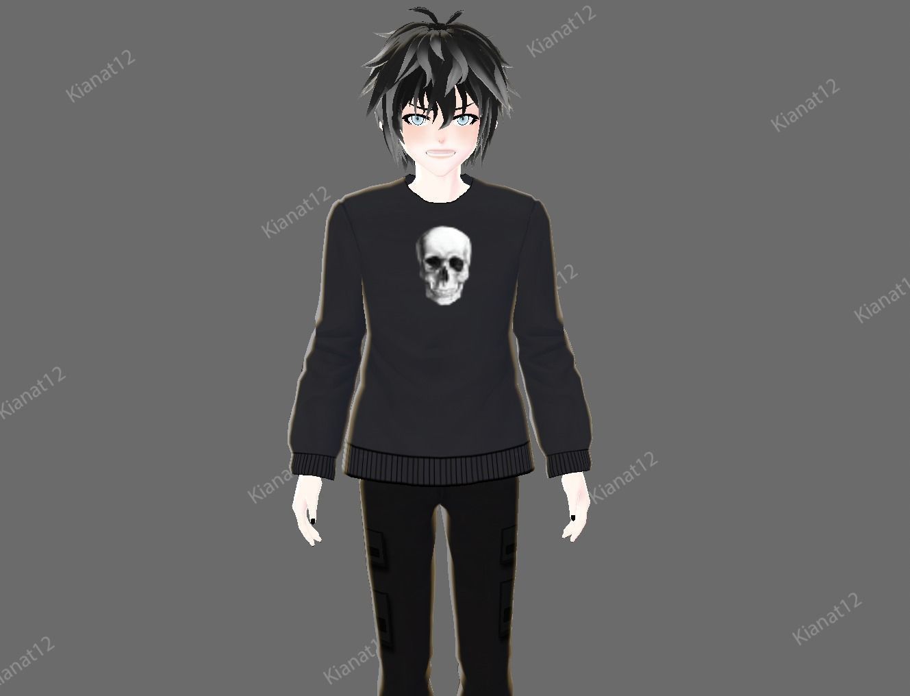3D model 3d anime male avatar for vrchat and for gaming VR / AR / low ...
