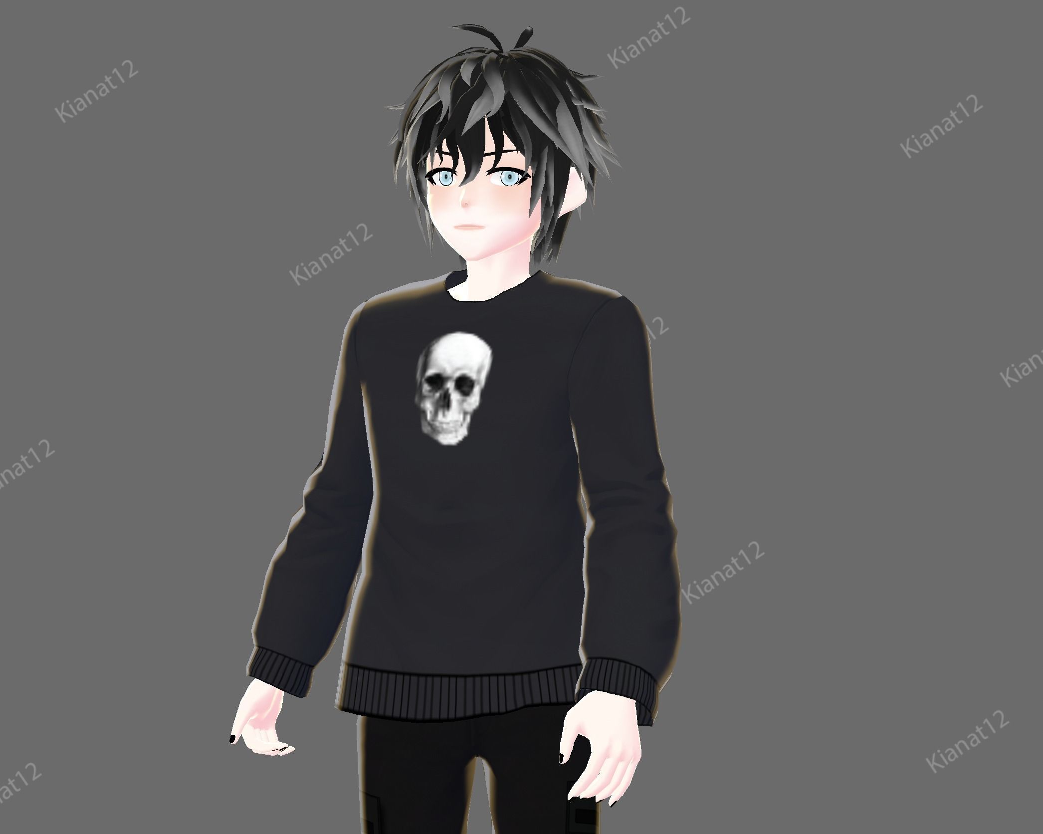 3D model 3d anime male avatar for vrchat and for gaming VR / AR / low ...