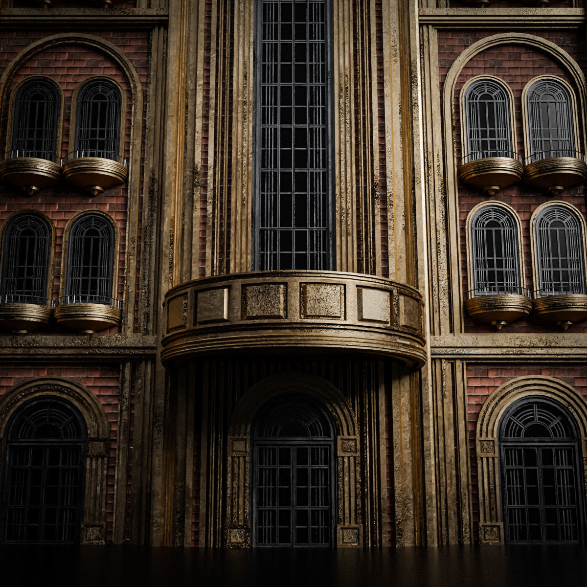 3D model ART DECO STEAMPUNK BUILDING 01 VR / AR / low-poly | CGTrader