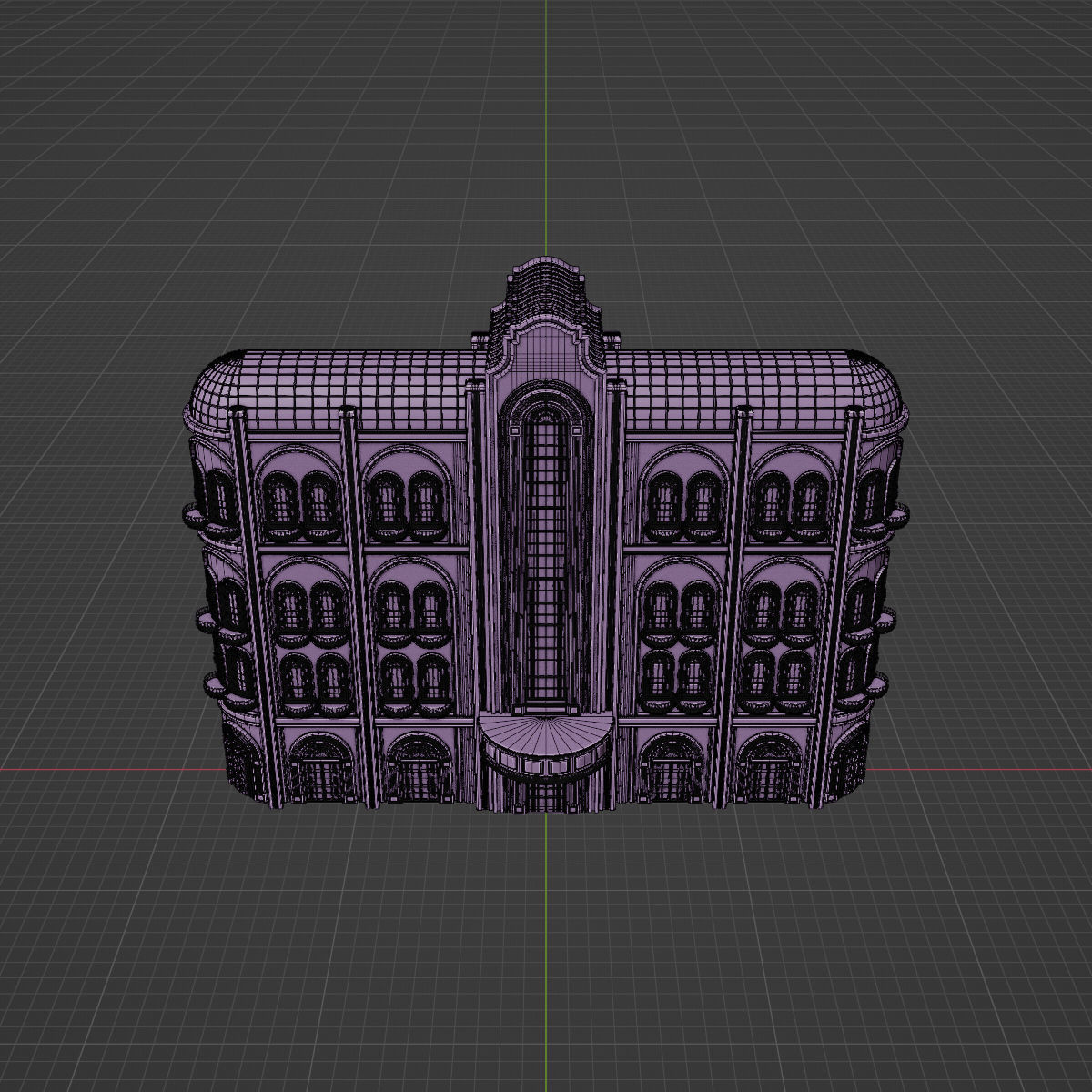 3D model ART DECO STEAMPUNK BUILDING 01 VR / AR / low-poly | CGTrader