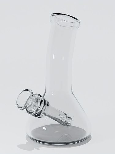 3D model PBR Clear-Glass Beaker Bong VR / AR / low-poly | CGTrader