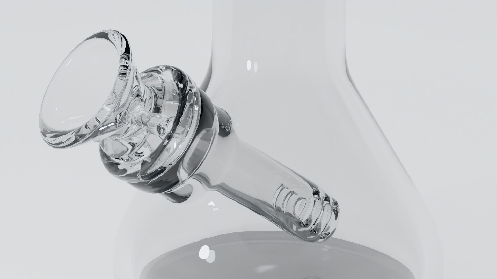 3D model PBR Clear-Glass Beaker Bong VR / AR / low-poly | CGTrader