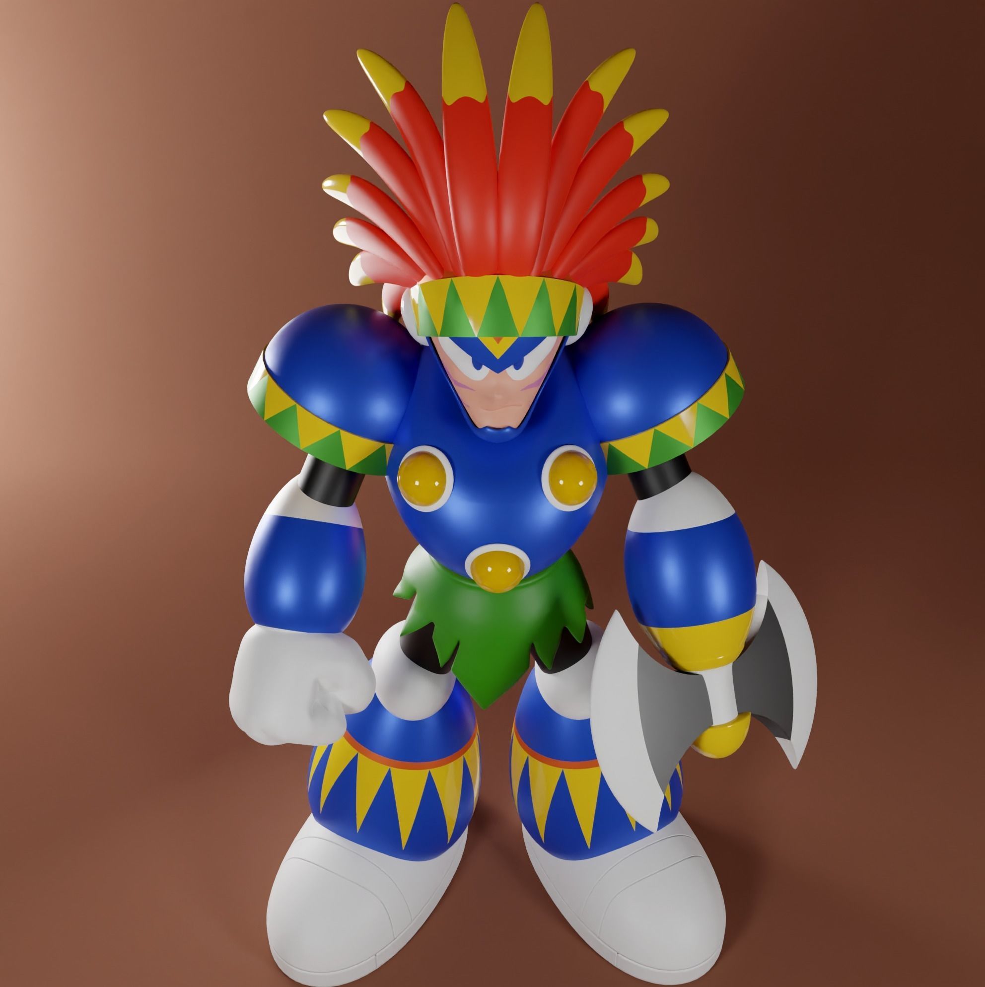 Tomahawk Man Rockman Megaman Famicom nes 3D model 3D model | CGTrader