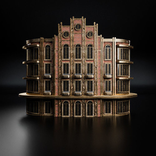 3D model ART DECO STEAMPUNK BUILDING 04 VR / AR / low-poly | CGTrader