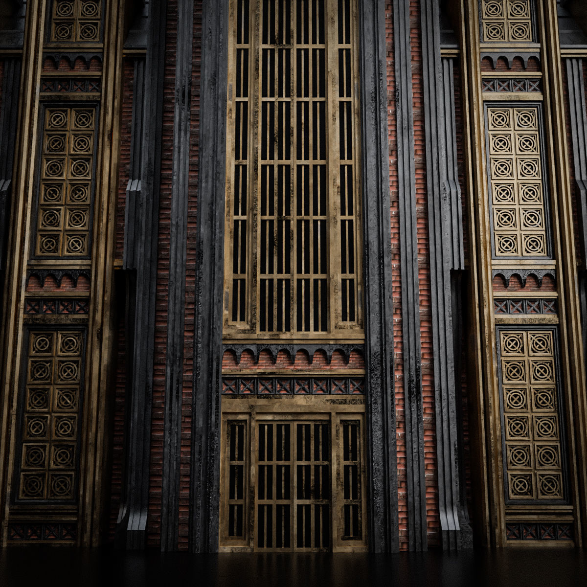 3D model ART DECO STEAMPUNK BUILDING 06 VR / AR / low-poly | CGTrader