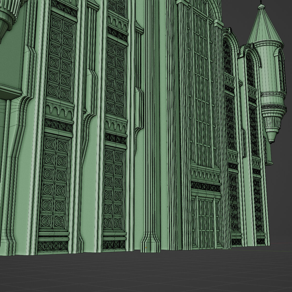 3D model ART DECO STEAMPUNK BUILDING 06 VR / AR / low-poly | CGTrader