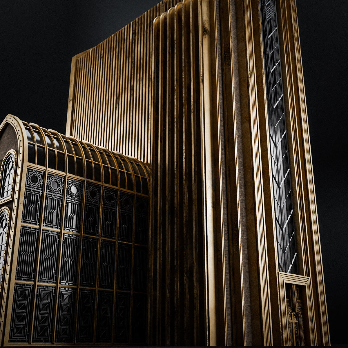 3D model ART DECO SKYSCRAPER BUILDING 01 VR / AR / low-poly | CGTrader