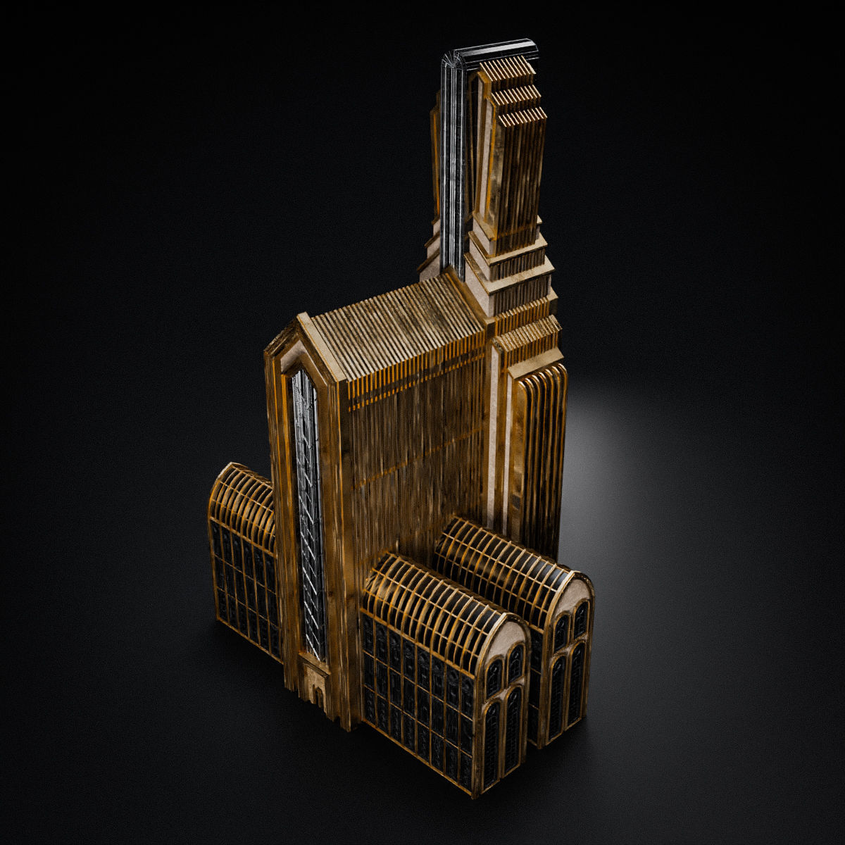3D model ART DECO SKYSCRAPER BUILDING 01 VR / AR / low-poly | CGTrader