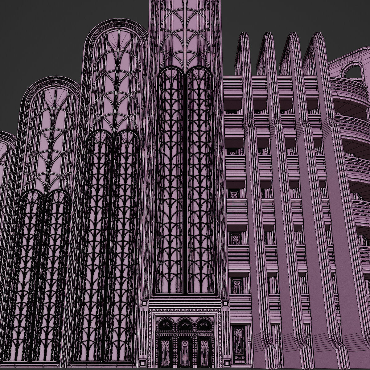3D model ART DECO SKYSCRAPER BUILDING 02 VR / AR / low-poly | CGTrader