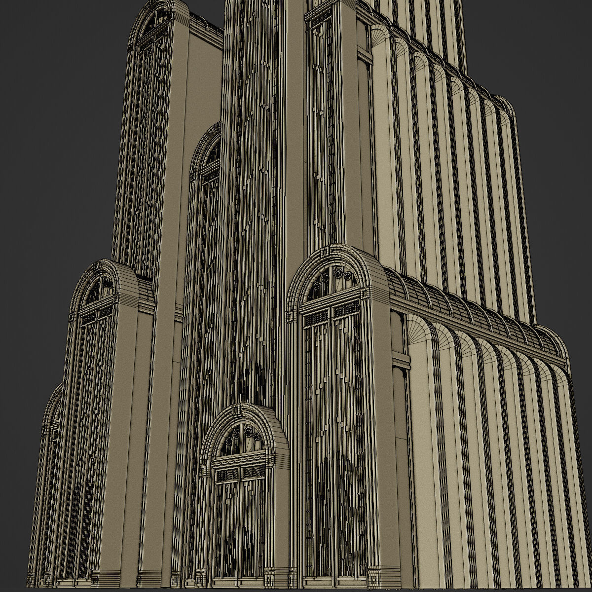 3D model ART DECO SKYSCRAPER BUILDING 06 VR / AR / low-poly | CGTrader